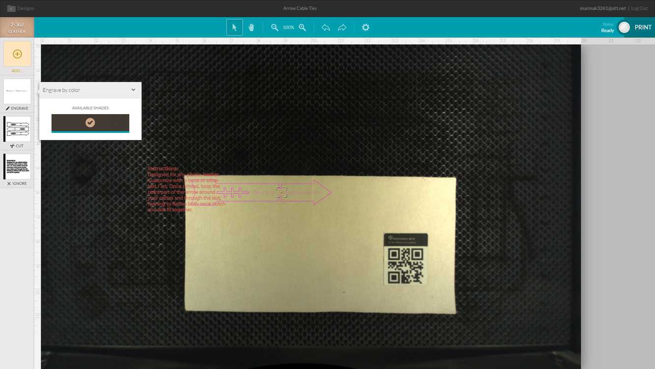 ProofGrade Projects and Pre-Release Glowforge :glowforge: Leather Cable ...