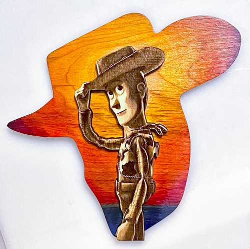 New art piece of Woody from Toy Story | Glowforge