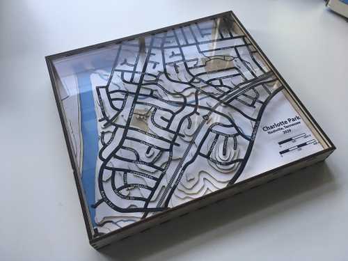 Topographic map in a box | Glowforge