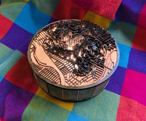 Topo Map Lamp | Glowforge