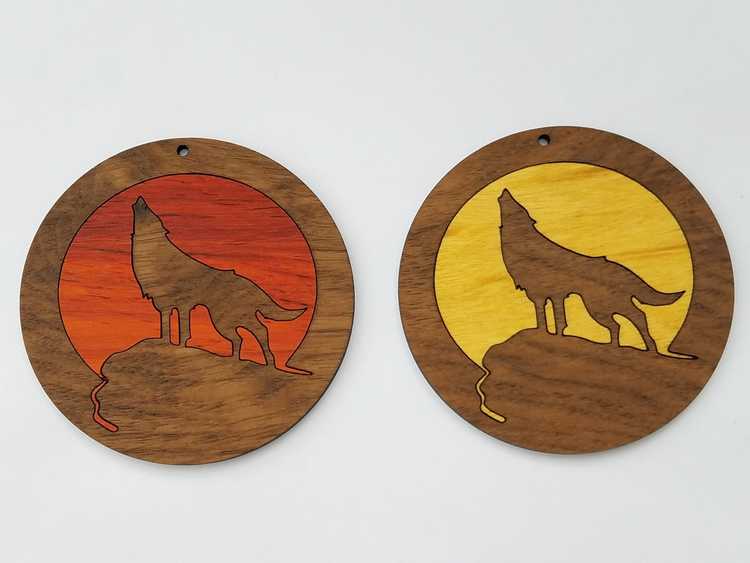 First attempt at some wood inlays | Glowforge