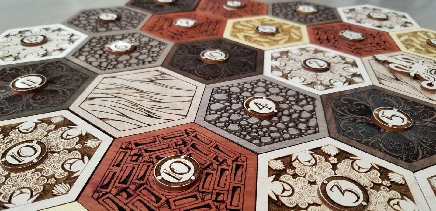 Catan board so far! | Glowforge