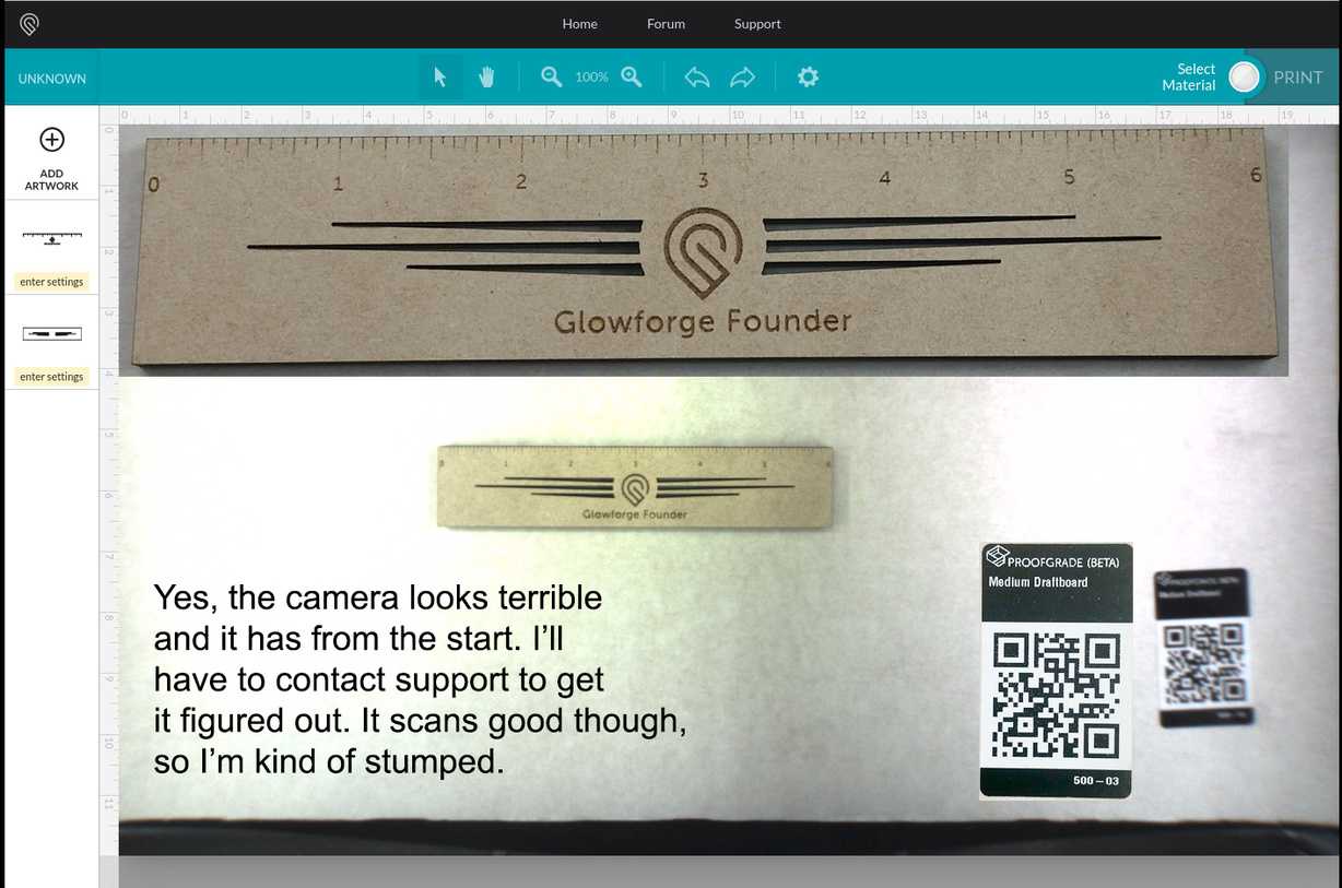 Proofgrade "New Material" First Encounter | Glowforge