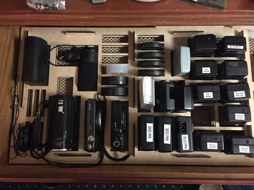 Multi-Tier Camera Accessory Storage Unit | Glowforge